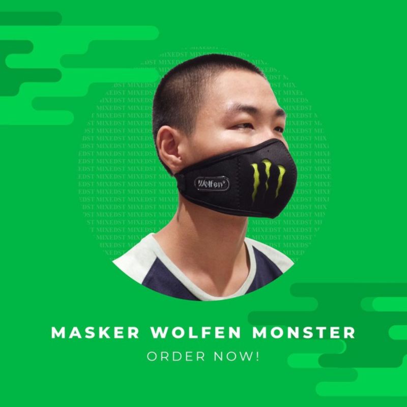 Jual Masker motor Monster Wolfen / Masker motor Pria / Masker penutup ...