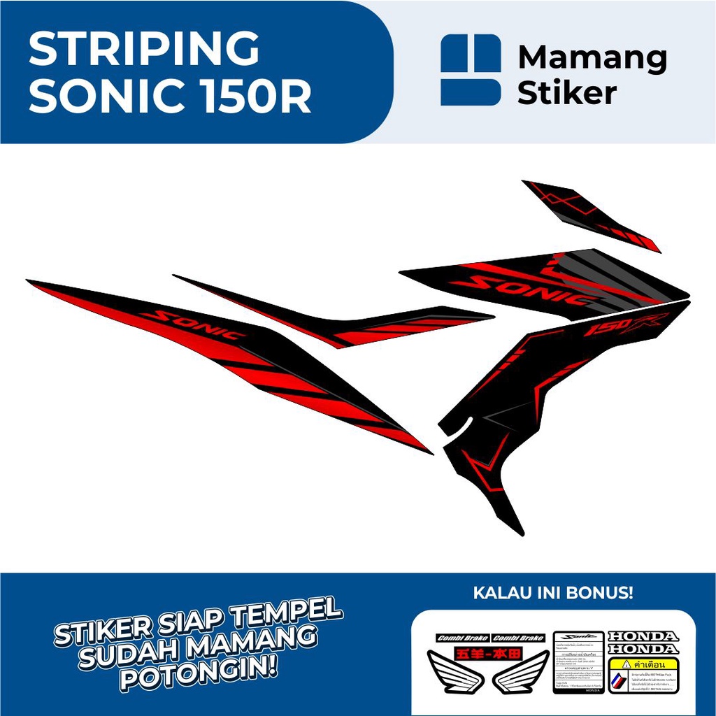Jual STRIPING HONDA SONIC 150R 2019 VARIASI 7/STIKER SONIC 150/STICKER ...