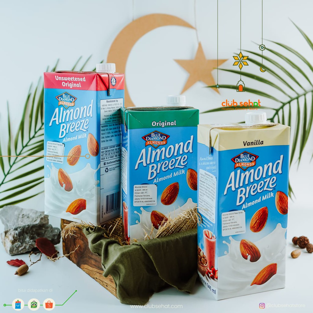 Jual Blue Diamond - Almond Breeze Almond Mlk Unsweetened Original (Susu Almond Tidak Manis ...