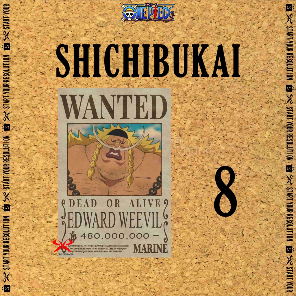 Jual Poster Anime & Manga Wanted One Piece Bounty Ouka Shichibukai ...