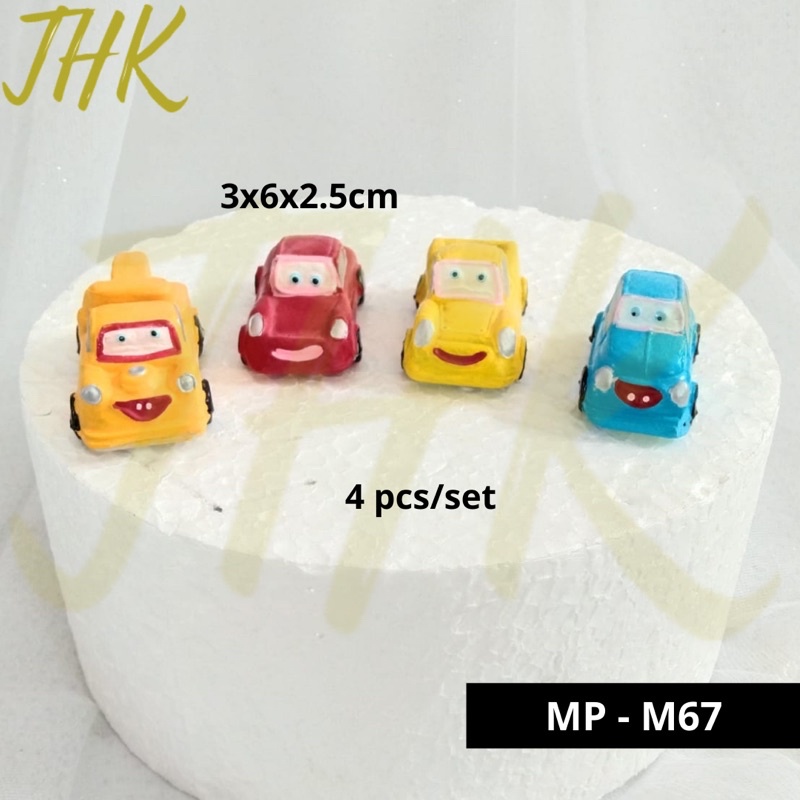 Jual MP-M67 - Hiasan kue cake toppers mobil cars (1 set 4 pcs) | Shopee ...