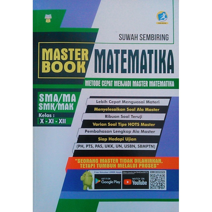 Jual BUKU MASTER BOOK MATEMATIKA (CARA CEPAT MENJADI MASTER MATEMATIKA ...