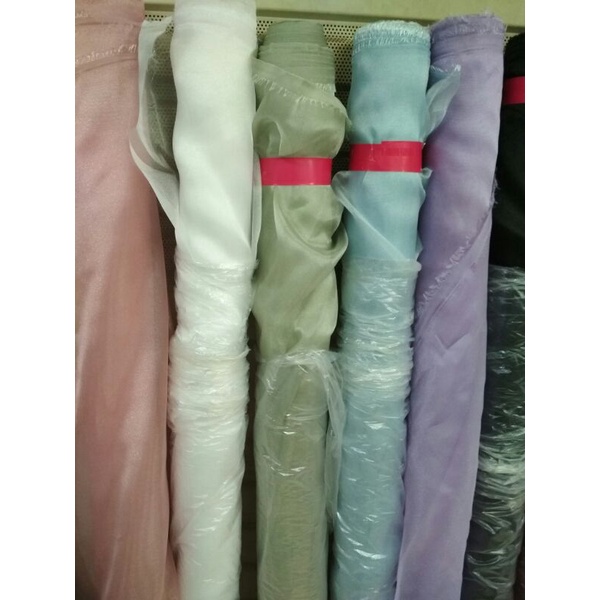 Jual BAHAN ORGANZA PASIR // kain organdi pasir 0'5 // kain Organz ...