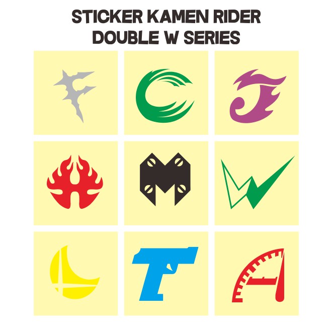 Jual Sticker Cutting - Stiker - Tokusatsu - Kamen Rider W DOUBLE ACCEL ...