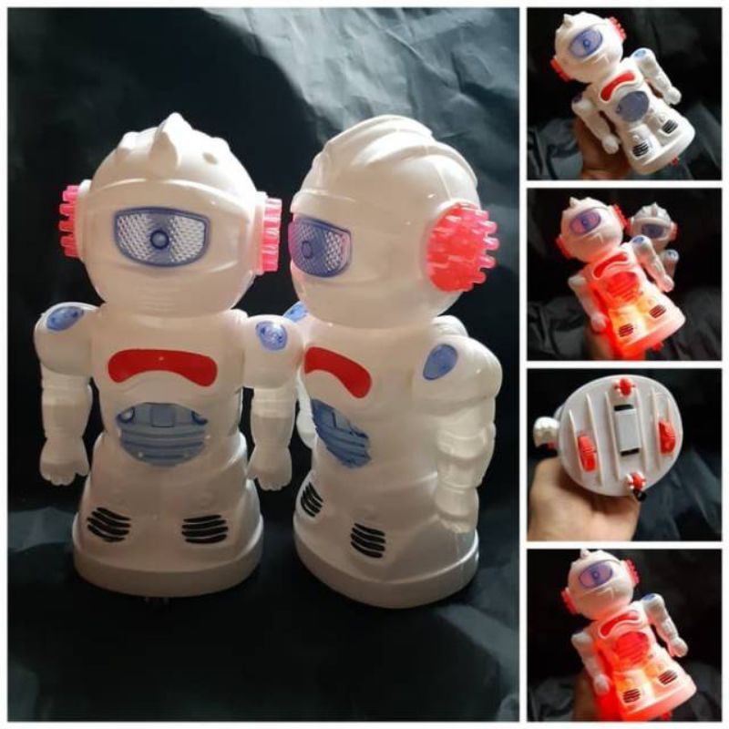 Jual Mainan Anak Robot Plastik Tarik Berjalan Menyala | Shopee Indonesia