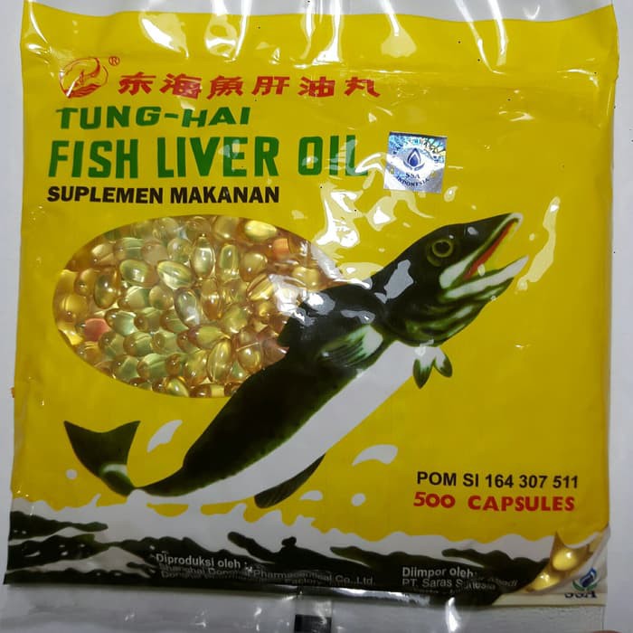 Jual Tung-Hai Fish Liver Oil / kapsul minyak ikan (500 capsules ...