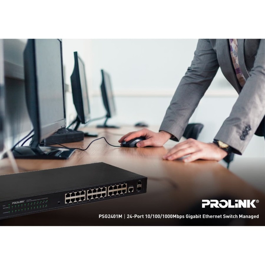 Jual PROLINK PSG2401M 24-Port 2-Port SFP Gigabit Ethernet L2 Managed ...