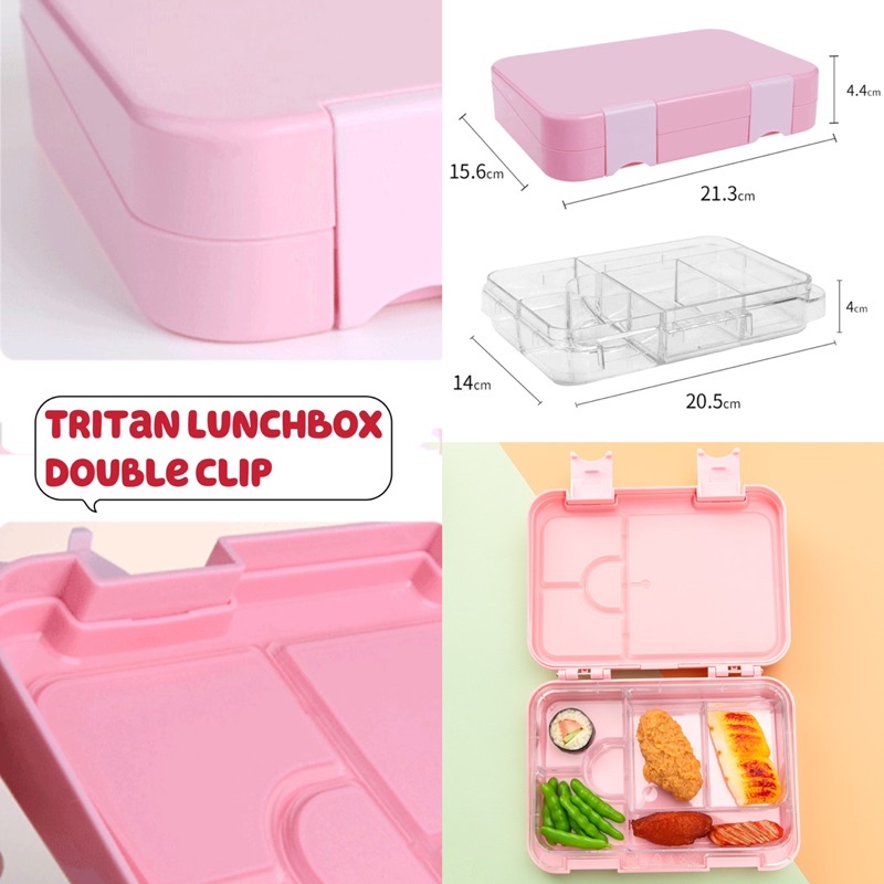 Jual tritan lunch box bpa free convertible bento boxes kotak makan anak ...