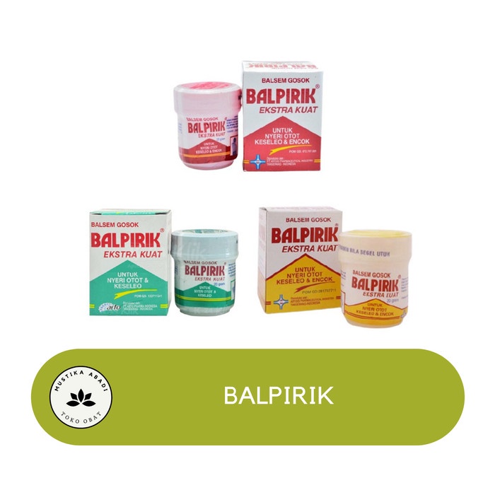 Jual Balsem Balpirik Medicated Balm Ekstra Kuat Untuk Nyeri Otot ...