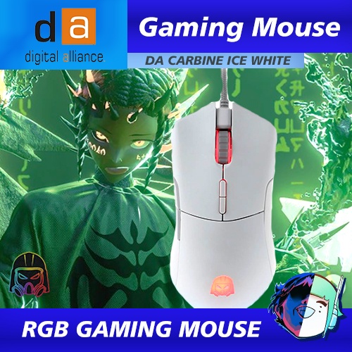 Jual Mouse Gaming DA Digital Alliance Carbine Ice White RGB | Shopee ...