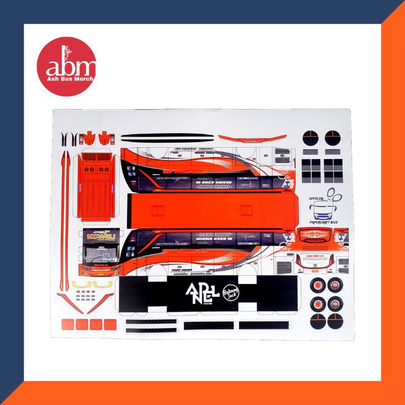 Jual pola paper bus miniatur bus Sudiro Tungga Jaya mowgli | Shopee ...