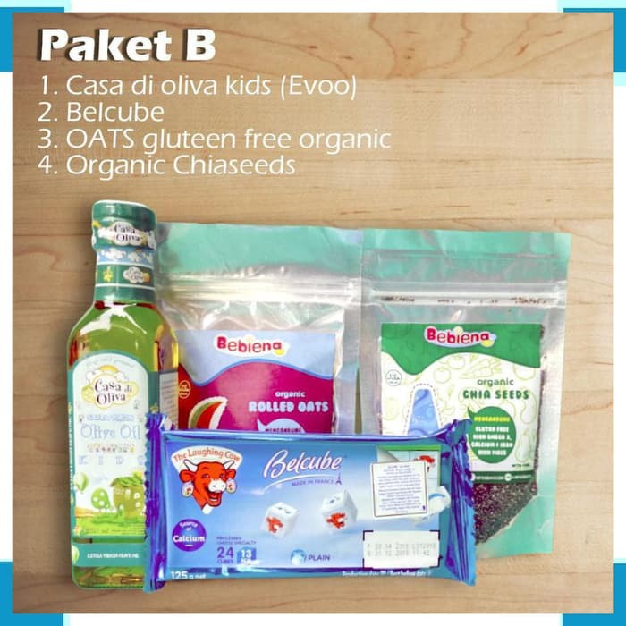 Jual Makanan Bayi Organik 5398 Paket mpasi evoo- belcube- oat- chia ...