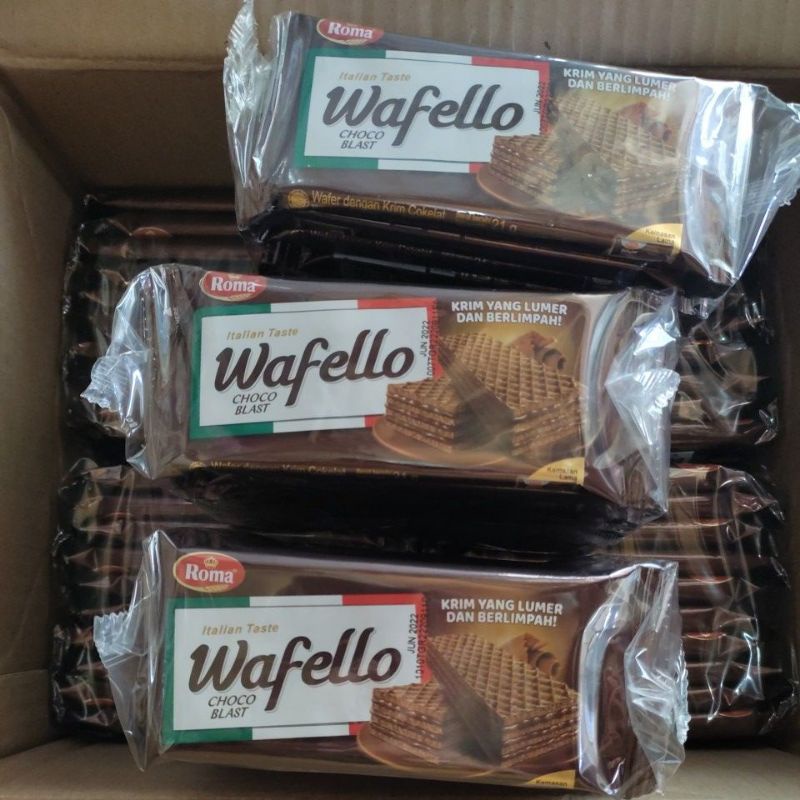 Jual roma wafello choco blast renceng isi 10pcs | Shopee Indonesia