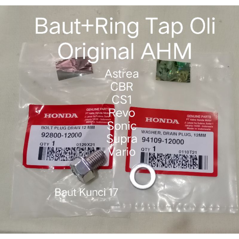 Jual Baut+Ring Tap Oli Astrea CB CBR CS1 Karisma Revo Sonic Supra Vario ...