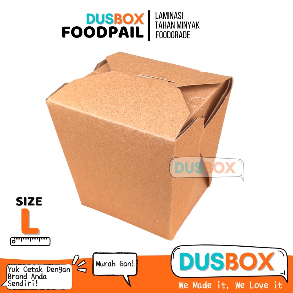 Jual RICE BOX L / RICE BOX PAPER / KEMASAN RICE BOX / FOOD PAIL /BOX ...