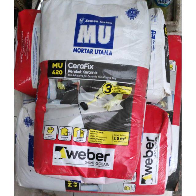 Jual SEMEN INSTAN MU 420 CERAFIX MORTAR PEREKAT KERAMIK 25 KG MU420 ...