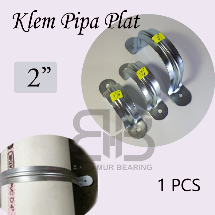 Jual Klem Pipa Plat 2" inch Besi / Pipe Clamp / Klem Omega Biasa 1 PCS ...
