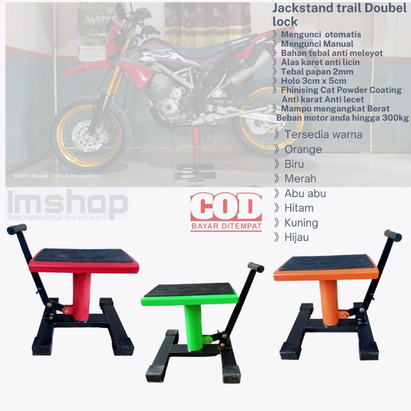 Jual Standar Padok pedok jackstand motor trail universal Semua motor ...