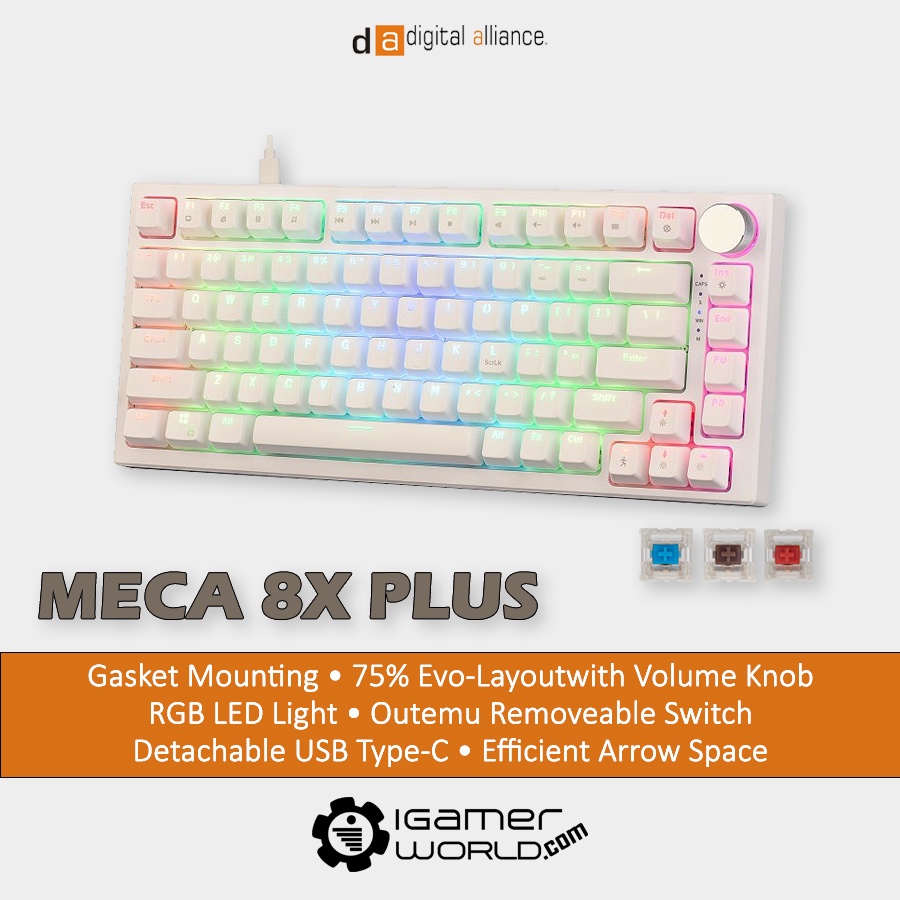 Jual Digital Alliance Meca 8X PLUS Gasket Mount Mechanical Gaming ...