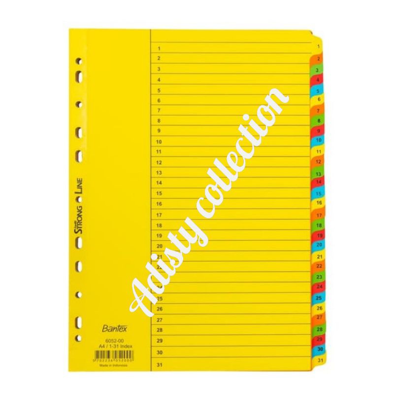 Jual Divider / Pembatas Bantex A4 Angka 1-31 | Shopee Indonesia