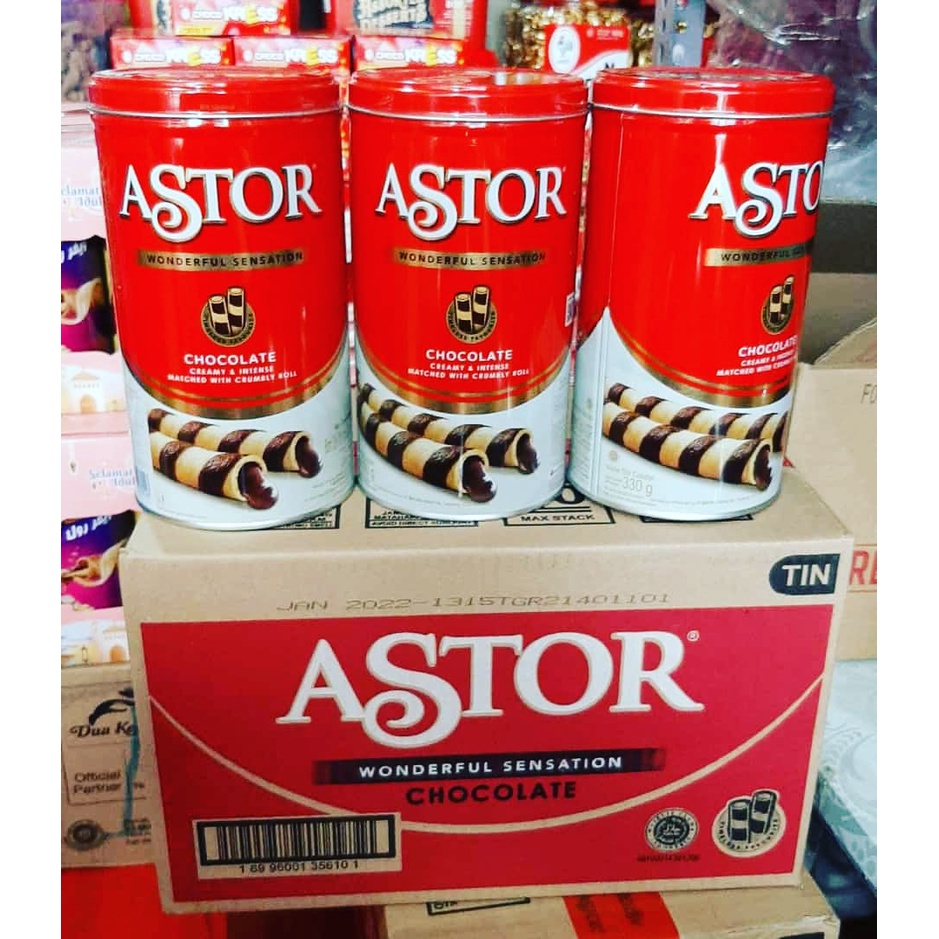 Jual [ASTOR TERLARIS] Astor Double Chocolate Wafer Roll 330 gram ...