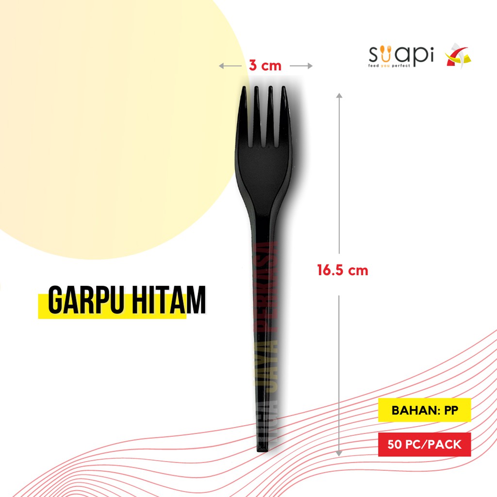 Jual Garpu Makan Suapi / Garpu Plastik Suapi / Garpu Suapi Hitam. @50 ...