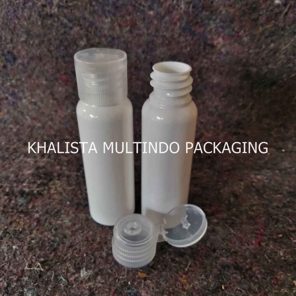 Jual Botol Fliptop 30 ML Putih ( Tutup Natural ) | Shopee Indonesia