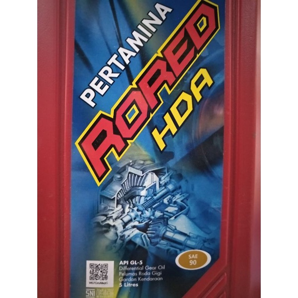 Jual Pertamina Rored HDA SAE90 5 LITER Galon PASTI JAYA BAN | Shopee ...