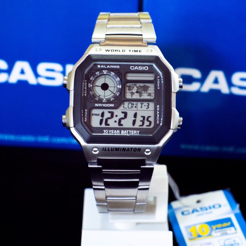 Jual Casio AE - 1200WHD Stainless steel | Shopee Indonesia