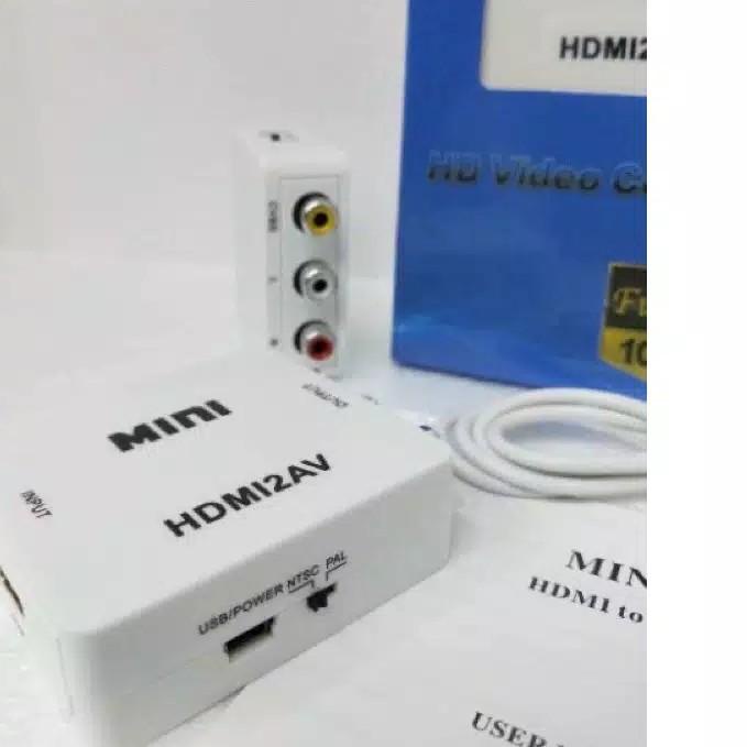 Jual HDMI to AV RCA Converter Adapter MINI HDMI2AV ADAPTER MINI BOX ...