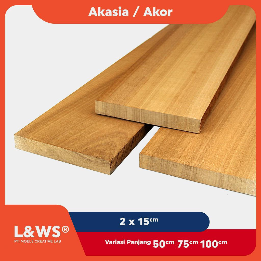 Jual Papan Kayu Akasia / Akor Ukuran 2 x 15 | Shopee Indonesia