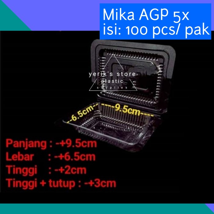 Jual Mika AGP 5x / Kemasan Plastik Mika Makanan (isi 100 pcs/ pak ...