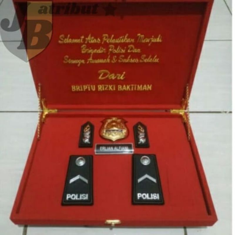 Jual pangkat Bripda pdh sepaket Plus box custom ucapan | Shopee Indonesia