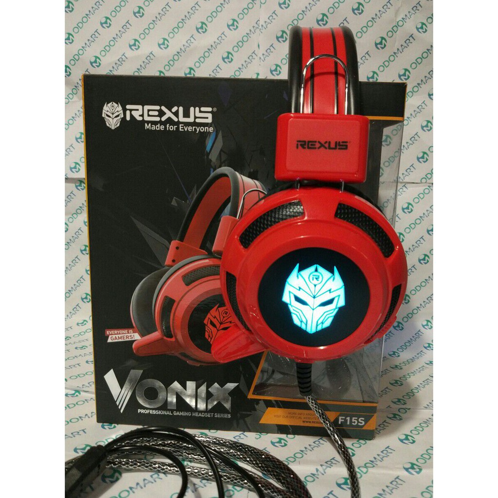 Jual New Logo Headset Gaming From Rexus F15S Vonix With LED Mic HQ ...