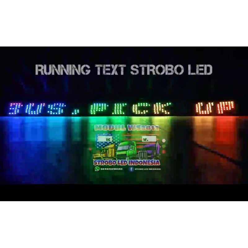 Jual LED STROBO RUNNING TEXT KACA DEPAN TRUK(BISA CUSTOM TEXT SENDIRI ...