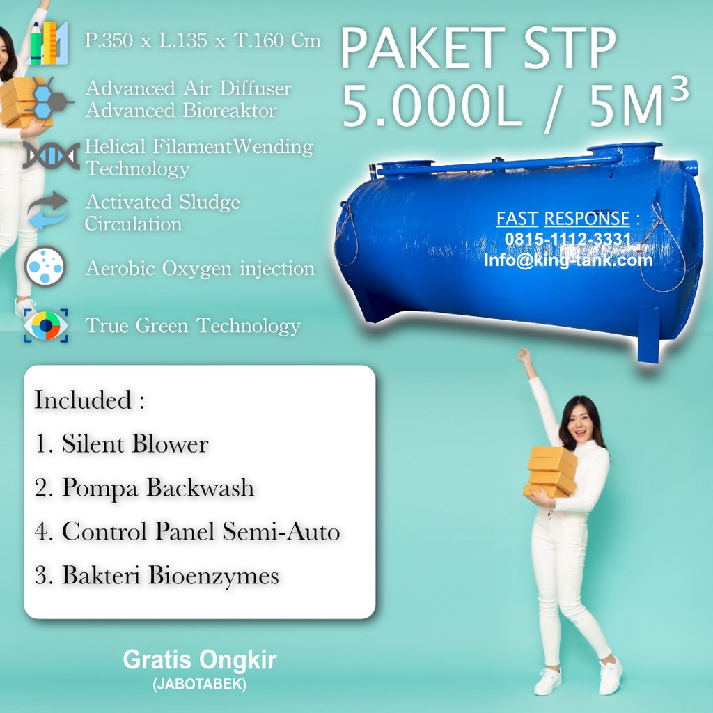 Jual Tangki BIOTECH IPAL 5000 Liter / 5m3 | Shopee Indonesia