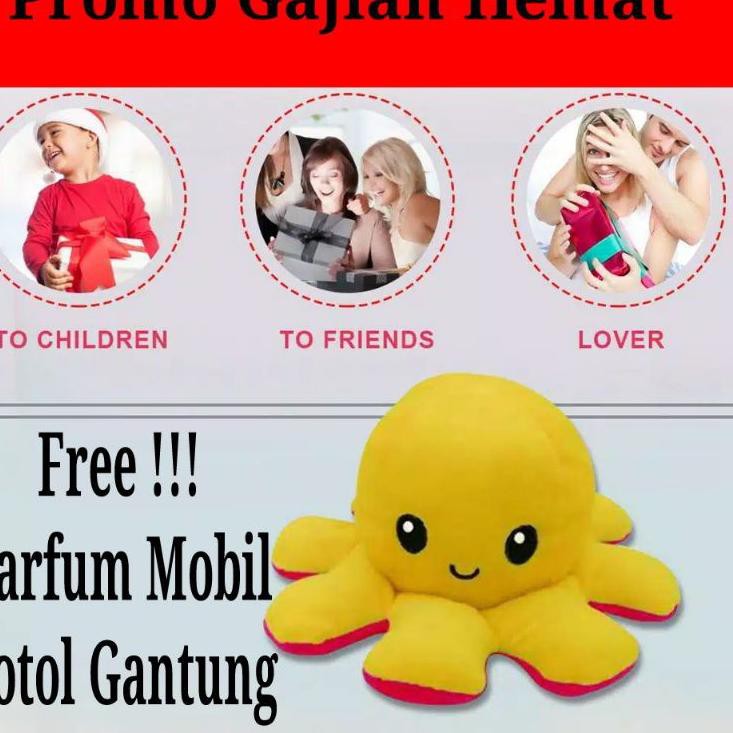 Jual 0HJ Octopus Doll Boneka Tako Gurita Bolak Balik Cotton Ball ...