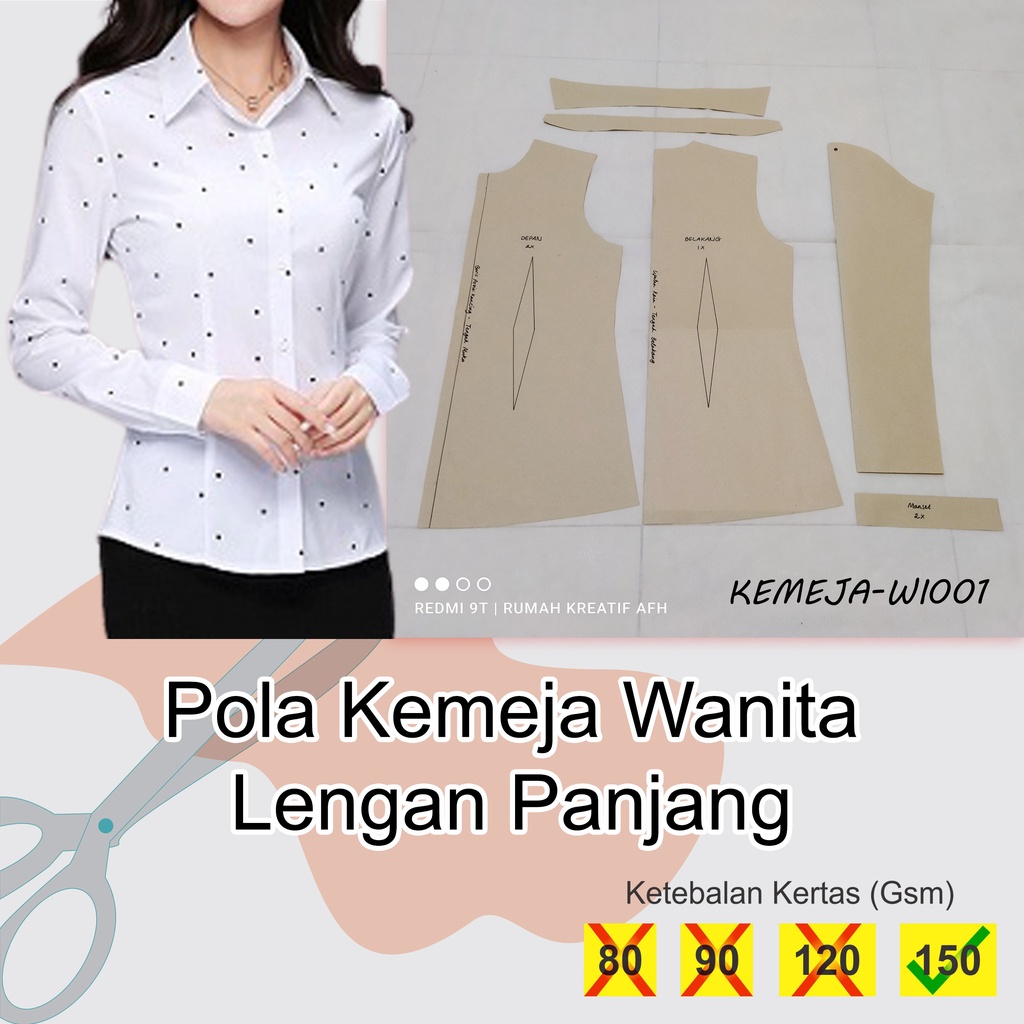 Jual Pola Kemeja Wanita Instan - Pola Atasan Baju Wanita | Shopee Indonesia
