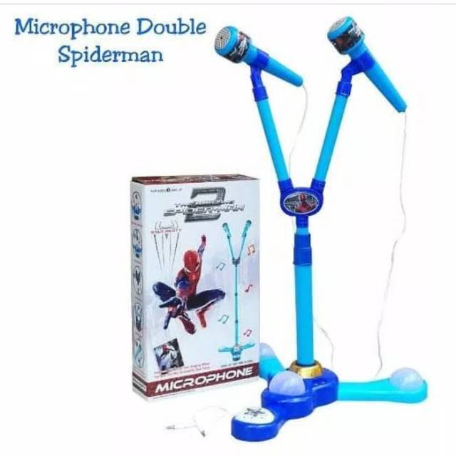 Jual MICROPHONE DOUBLE SPIDERMAN | MIC ANAK DOUBLE SPIDERMAN / MAINAN ...