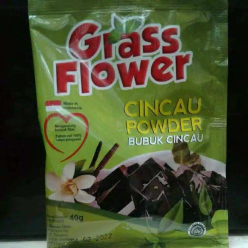 Jual cincau powder cap bunga/grass jelly powder/cincau bubuk agar agar ...