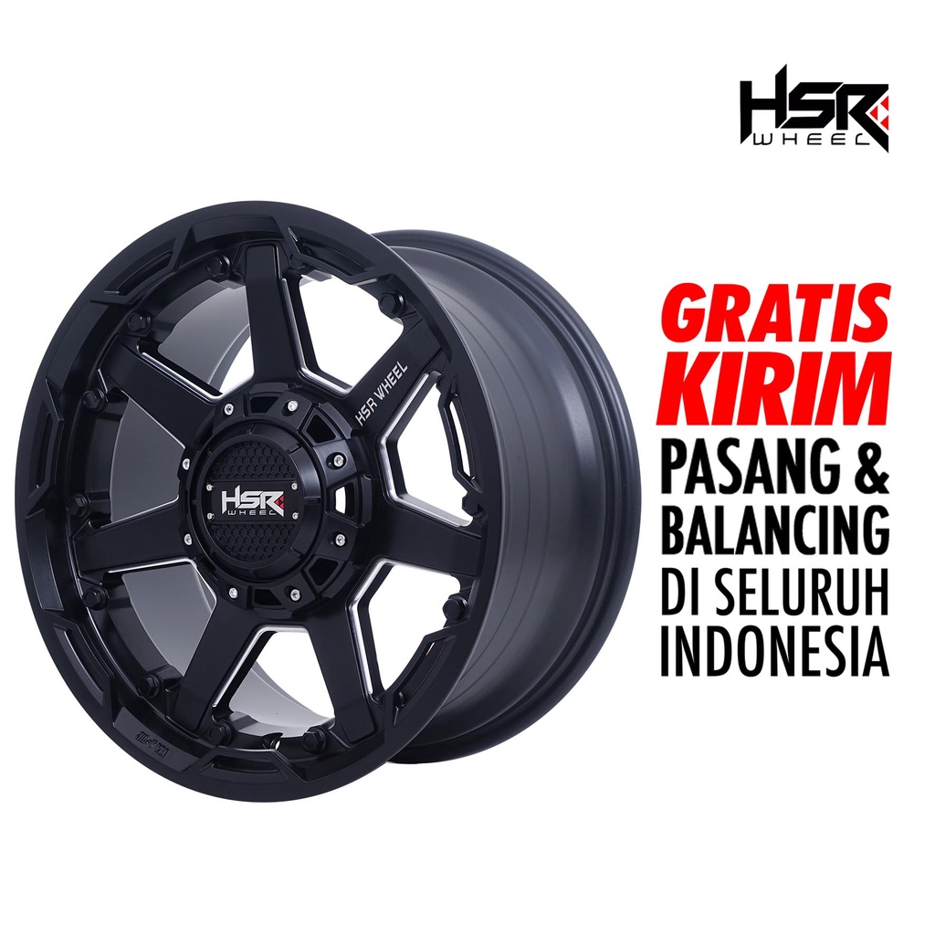 Jual Velg mobil racing ring 17 HSR DOLAGO 773 Hole H6X139,7 Matte Black | Shopee Indonesia