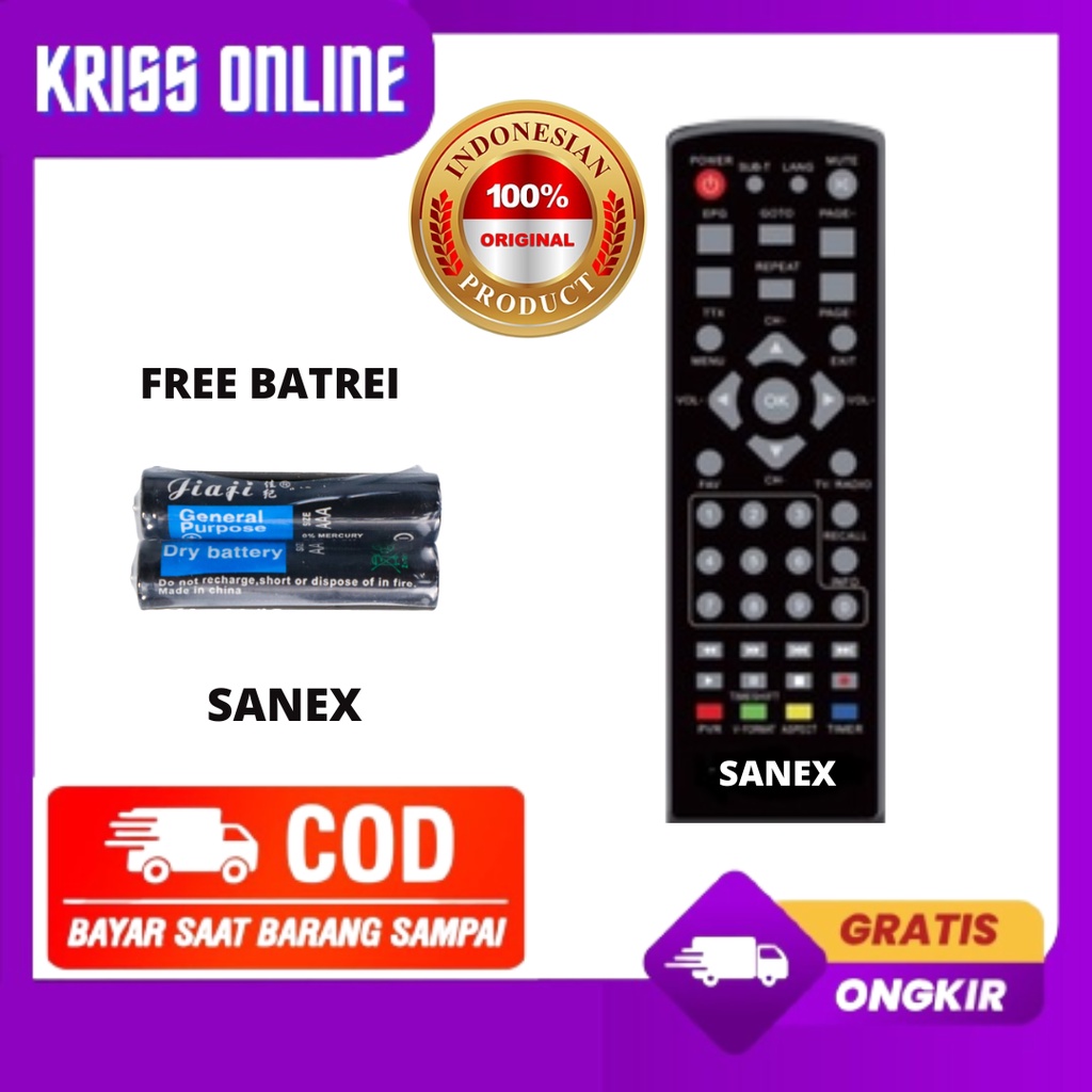 Jual REMOT DIGITAL SET TOP BOX T2 SANEX | Shopee Indonesia