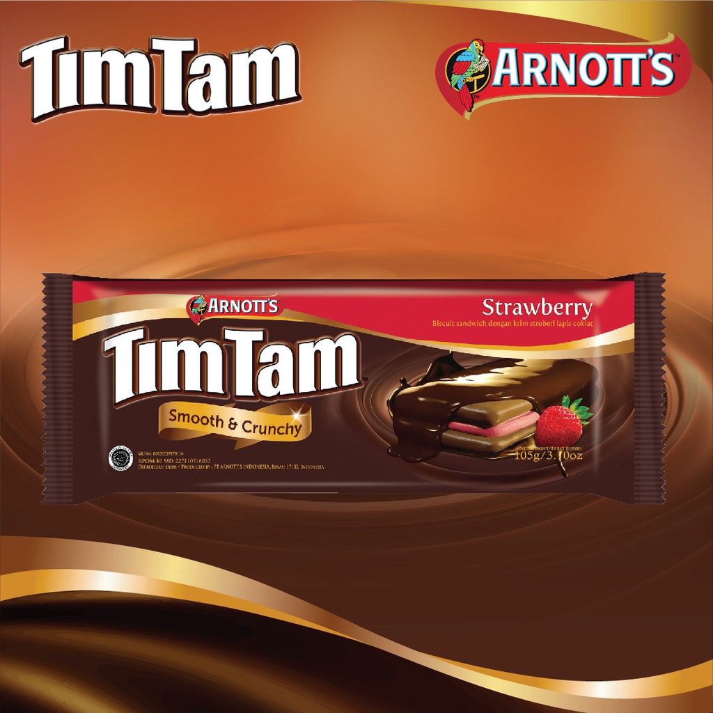 Jual Tim Tam Choco Strawberry Biskuit 105 gr | Shopee Indonesia