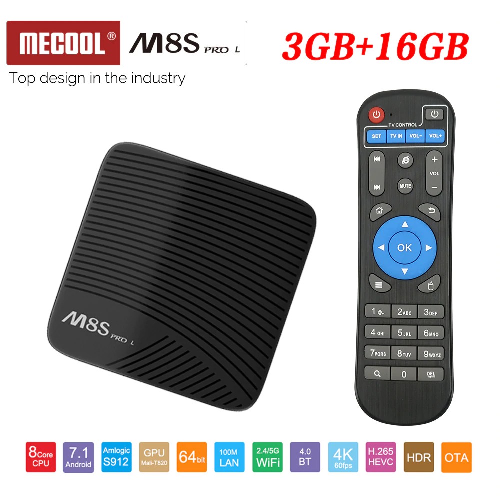Jual Gratis ongkir Mecool M8S PRO L 4K Smart TV Box Android 7.1 Set top box TV Box 3GB RAM 16GB ...