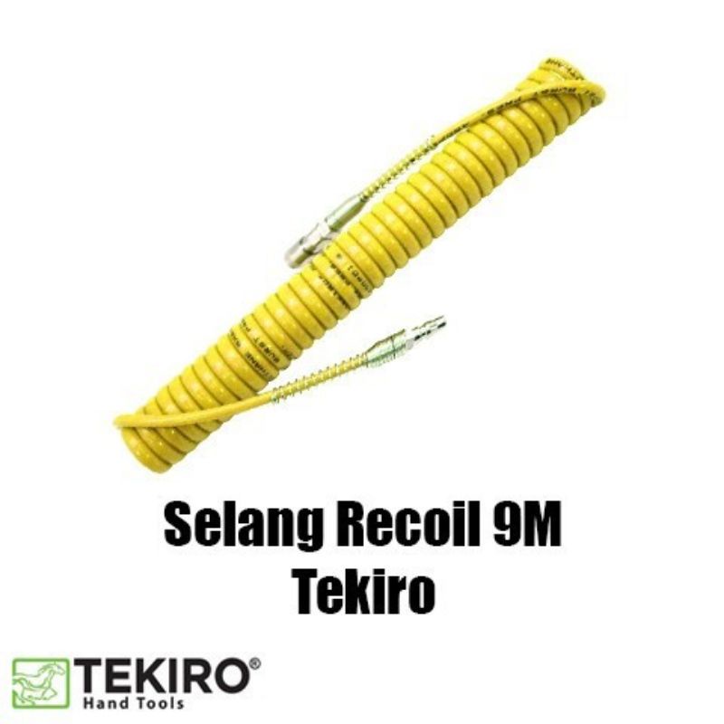 Jual Tekiro Selang Kompresor Recoil Hose 9M Spring Kuning Yellow 9 ...