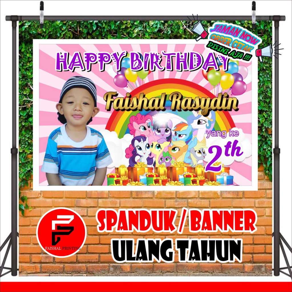 Jual Spanduk / Banner / Backdrop Ulang Tahun Custom Tema Little Pony uk ...