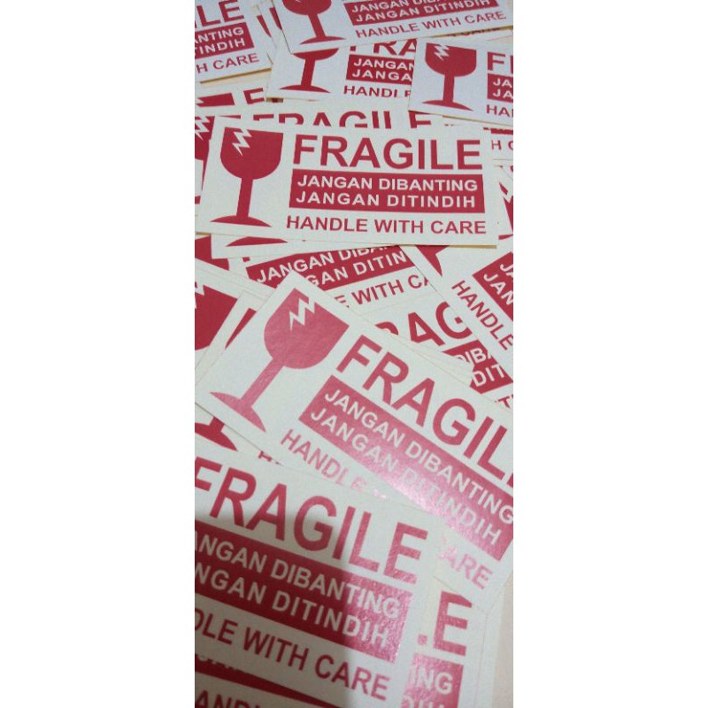 Jual READY Stiker Fragile Isi 50-100 | Jangan Dibanting Awas Mudah ...