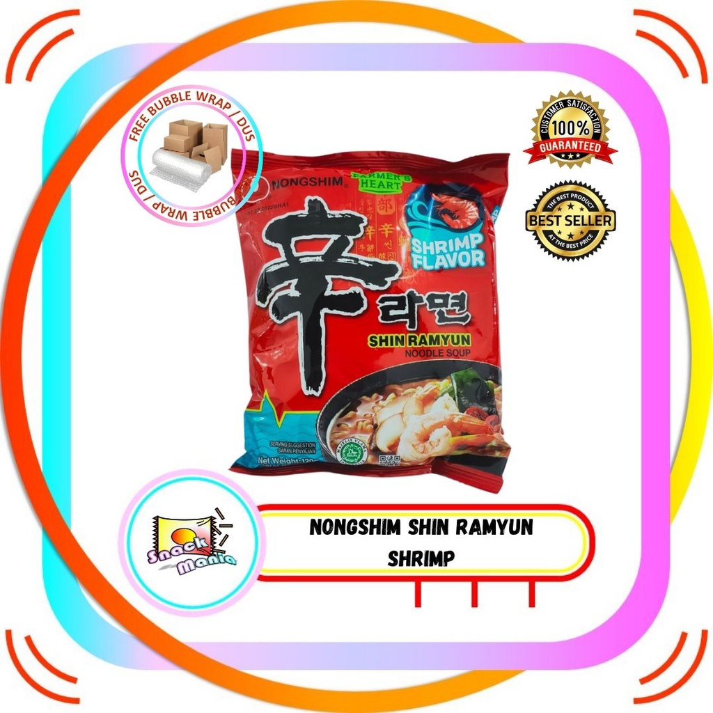 Jual Nongshim Shin Ramyun Shrimp Udang Mie Ramen Kuah Instan Korea ...