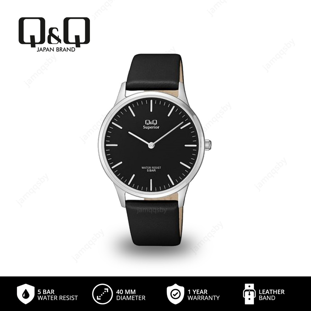 Jual Q&Q QnQ QQ Original Arloji Jam Tangan Analog Casual Leather - S306 S306J Water Resist 5 BAR ...
