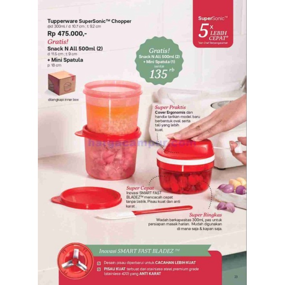 Jual Tupperware super sonic chopper | Shopee Indonesia